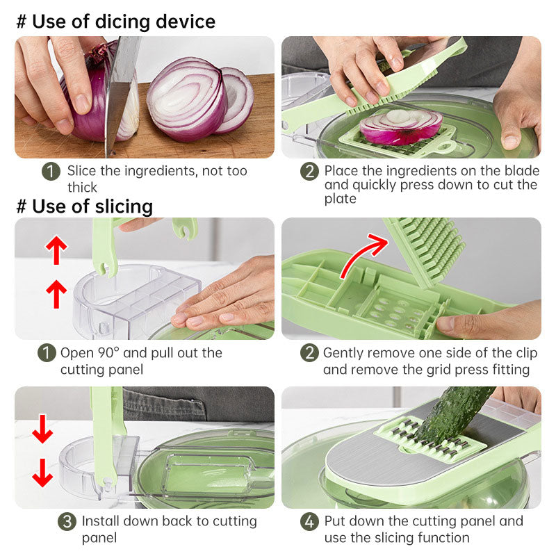 Multifunctional Vegetable Cutter Wiper Shredder Grater Kitchen Tool ...