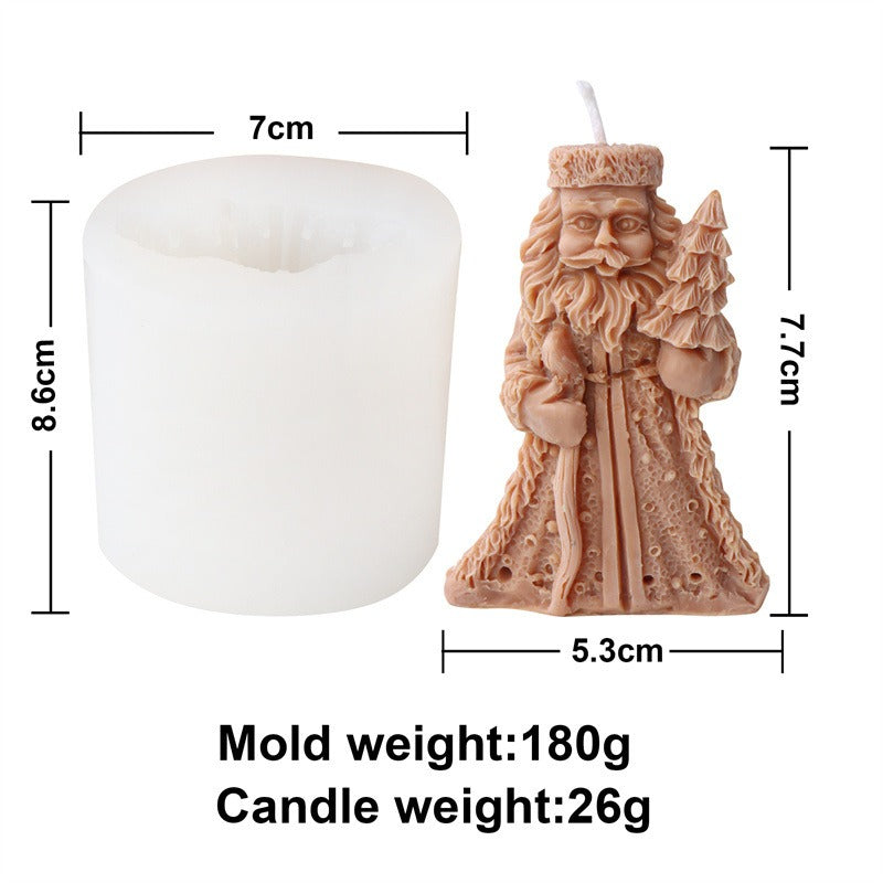 Christmas Dwarf Candle Molds 3D Santa Claus Scented Model Ornaments ...