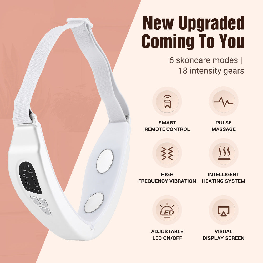 EMS Microcurrent Facial Slimming Device with Color Light V-Shape Lift ...