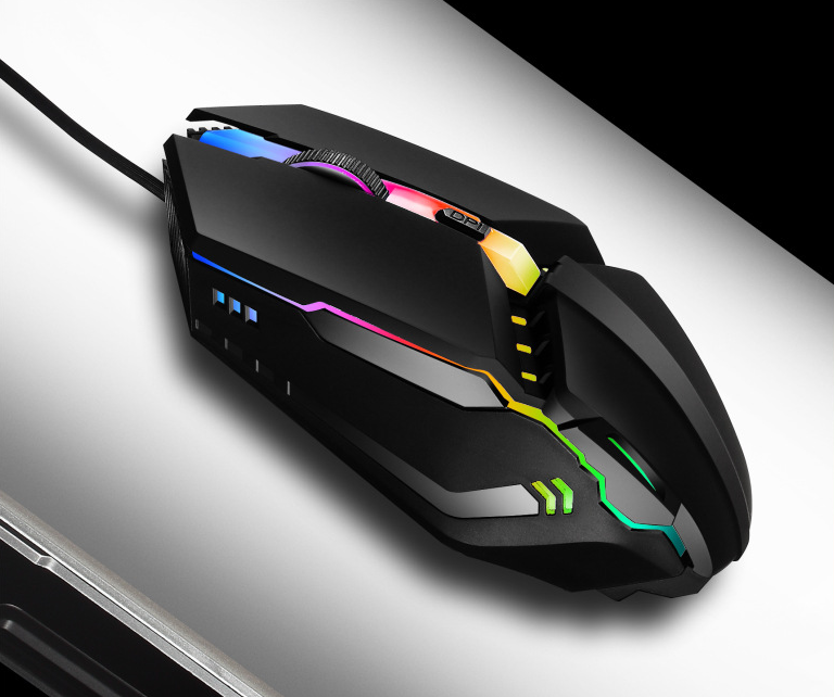 USB Wired Gaming Mouse with LED Lights Desktop Laptop Competitive Play ...