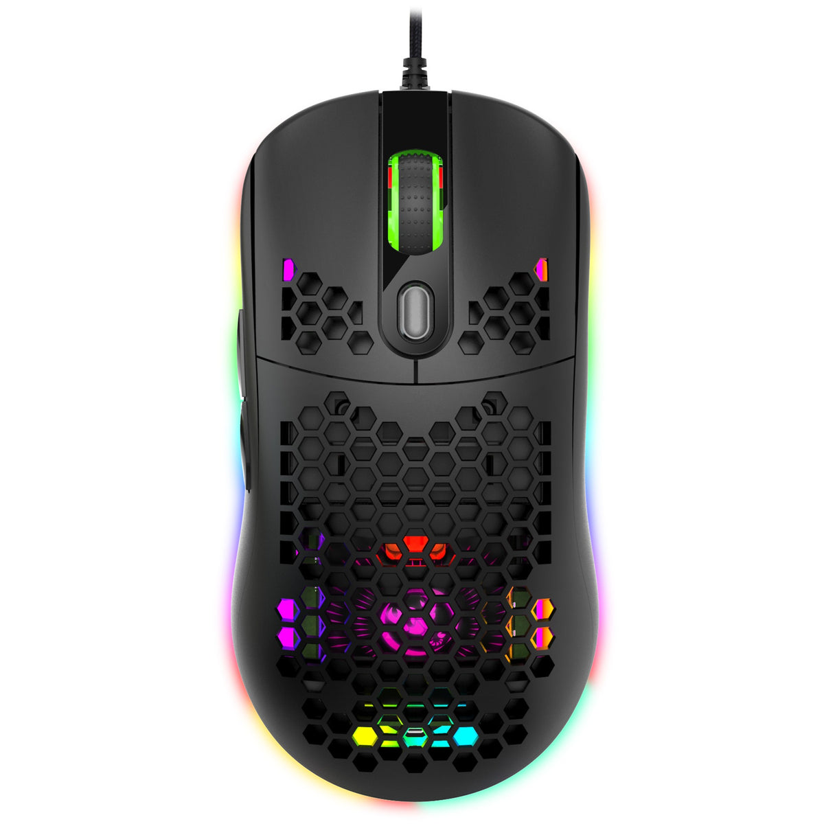 Hollow Hole RGB Gaming Mouse with Luminous LED Light for Office PC Use ...