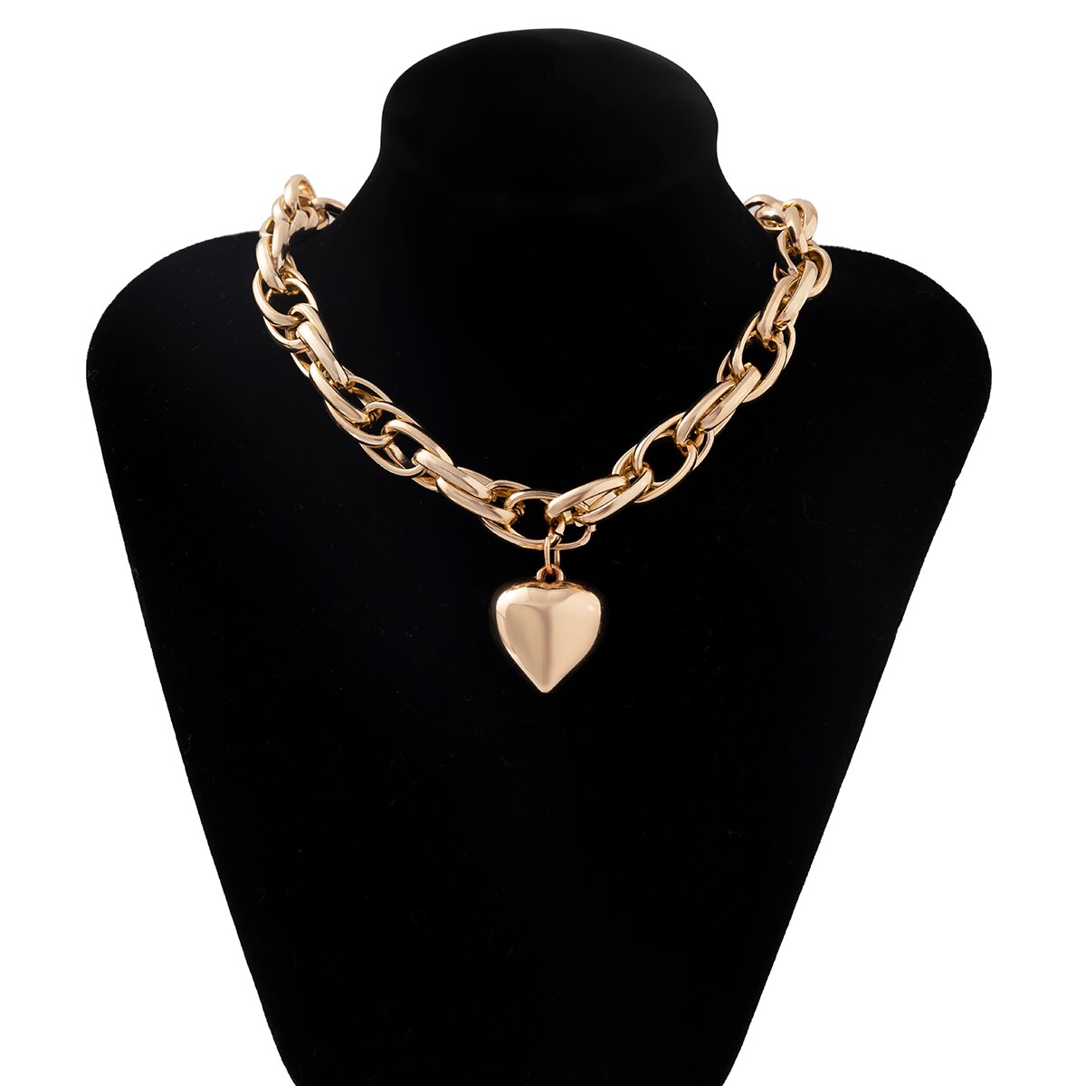 Hollow Cross Pendant Necklace - Punk-Inspired Thick Chain Jewelry ...