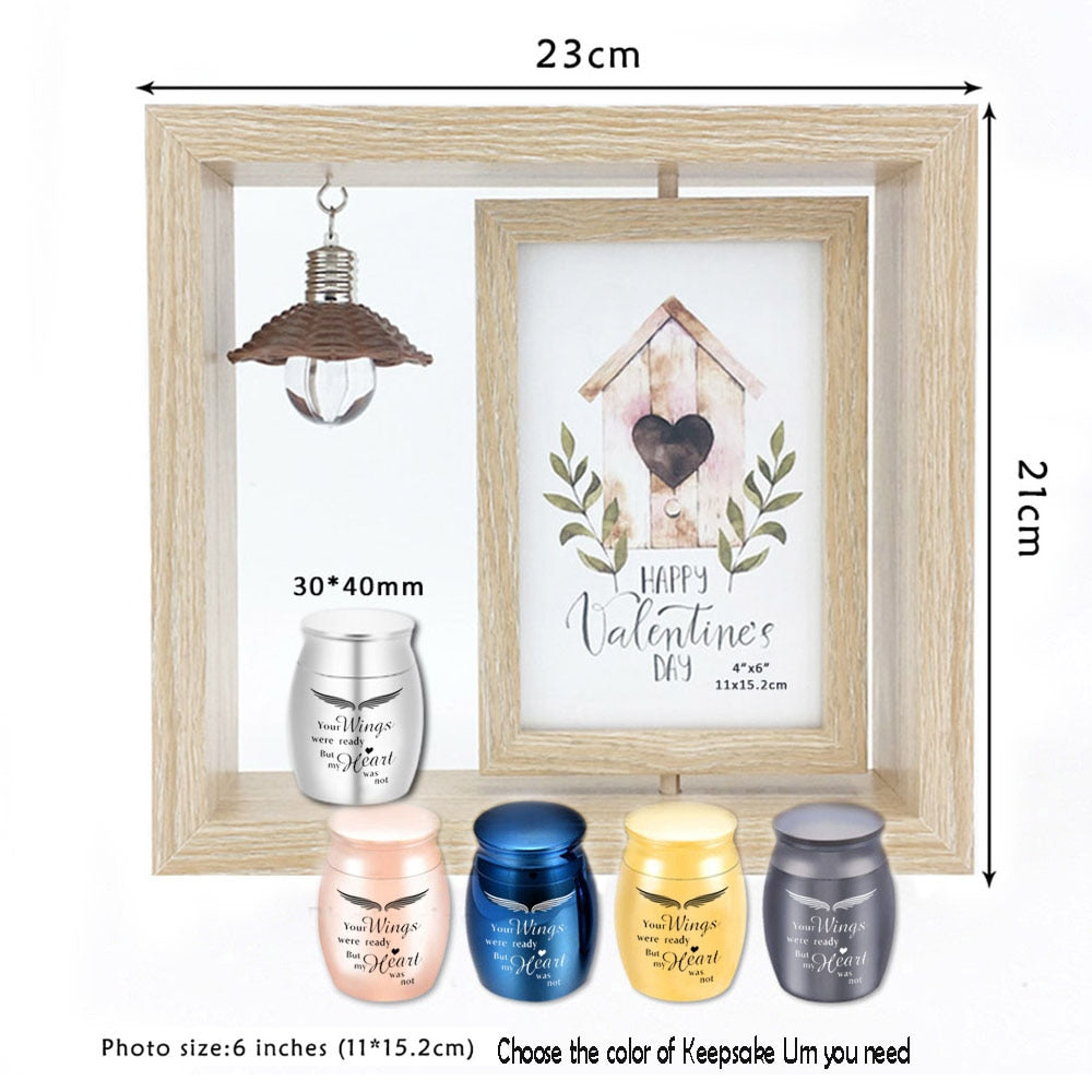 Photo Frame Cremation Urns Ashes Holder Angel Wings Memorial Urn – Atom ...