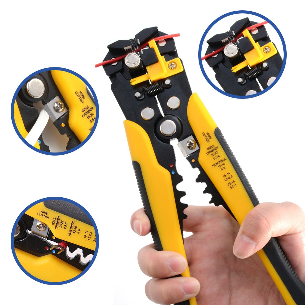 Cable Cutter Adjustable Wire Stripper Multifunctional Crimping Pliers ...