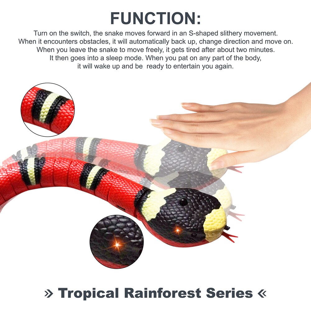 Pet Toys Eletronic Snake Interactive Smart Sensing Cat Dog Toys – Atom ...