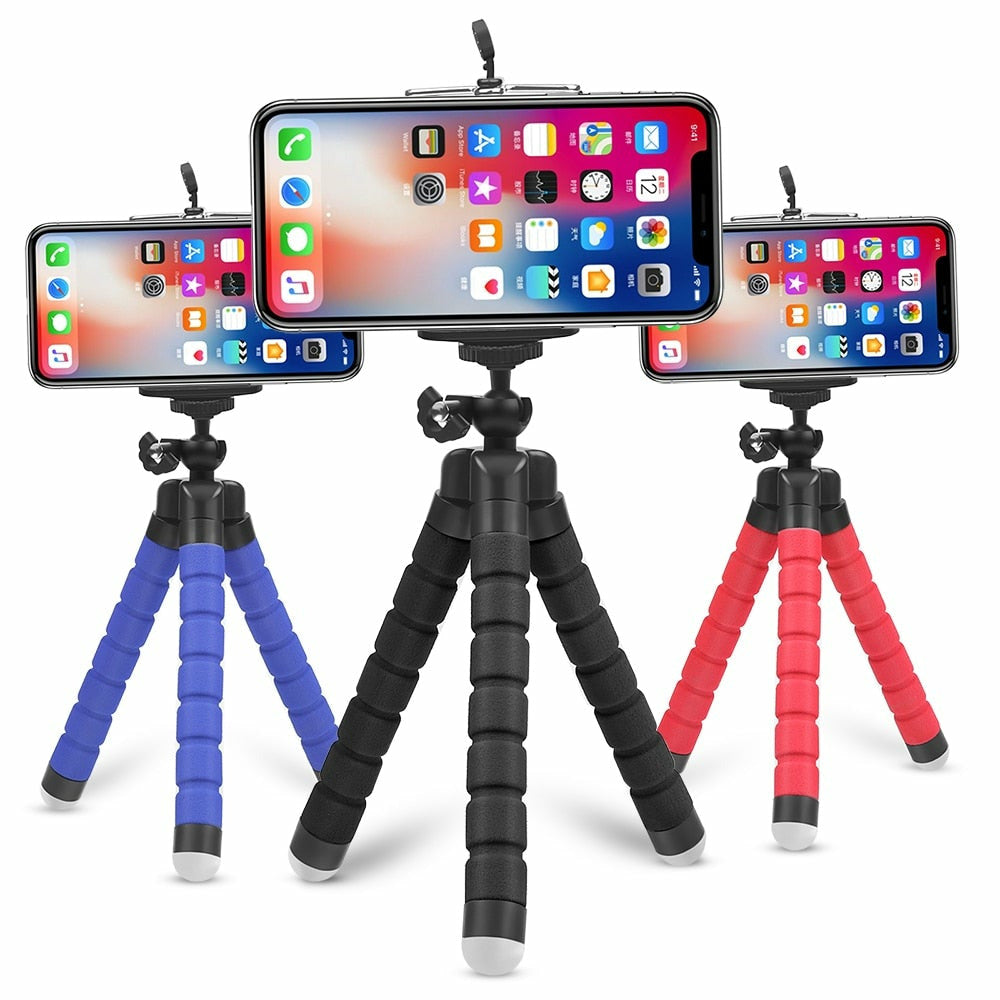 Mini Flexible Sponge Octopus Tripod For iPhone Android Gopro & More ...