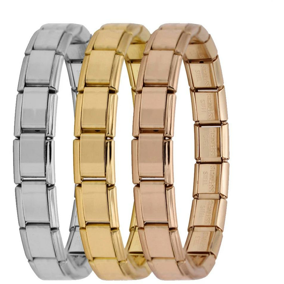 Italian Elastic Charm Bracelet Stainless Steel Jewelry | Atom Oracle