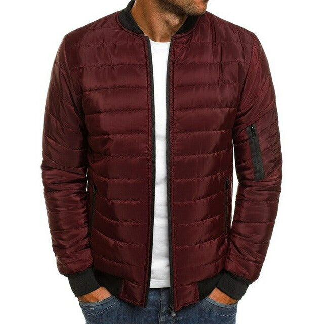 Men's Slim Fit Winter O Neck Casual Waterproof Jacket | Atom Oracle