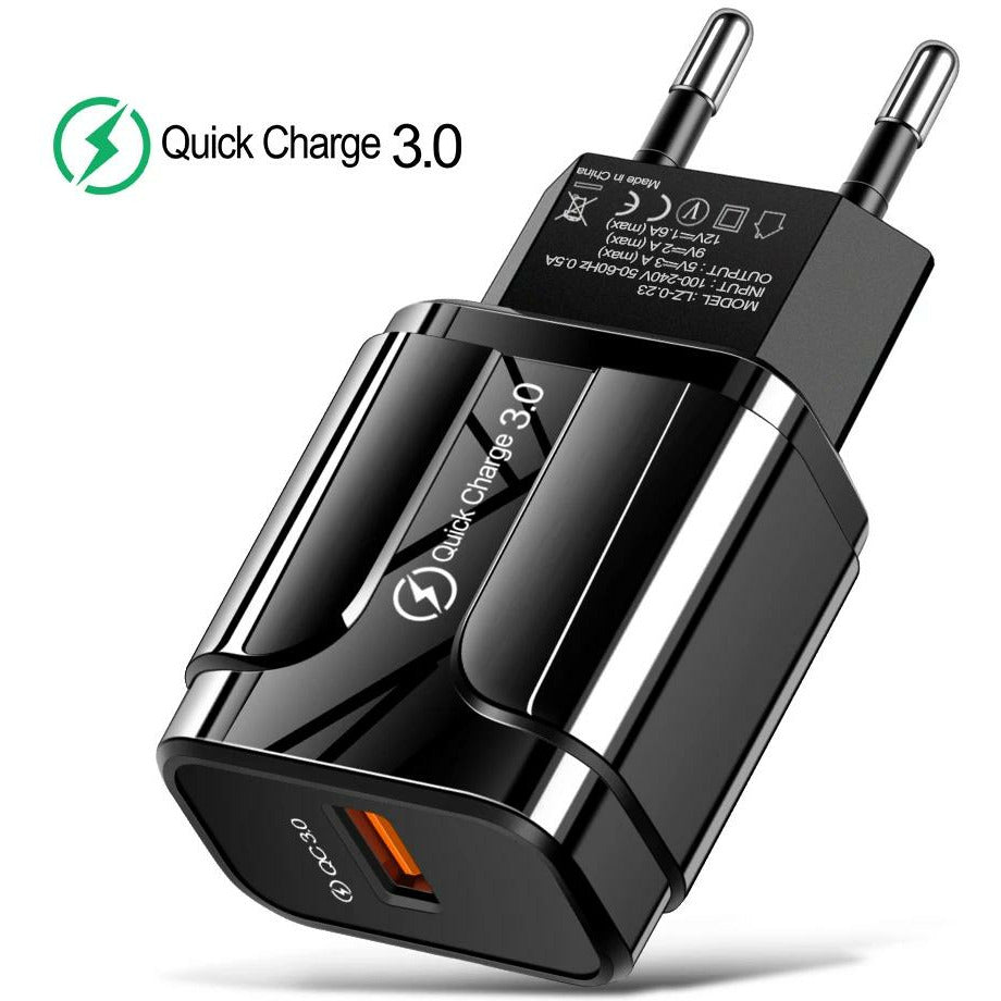 3A Quick Charge 3.0 USB Charger Adapter iPhone Android | Atom Oracle