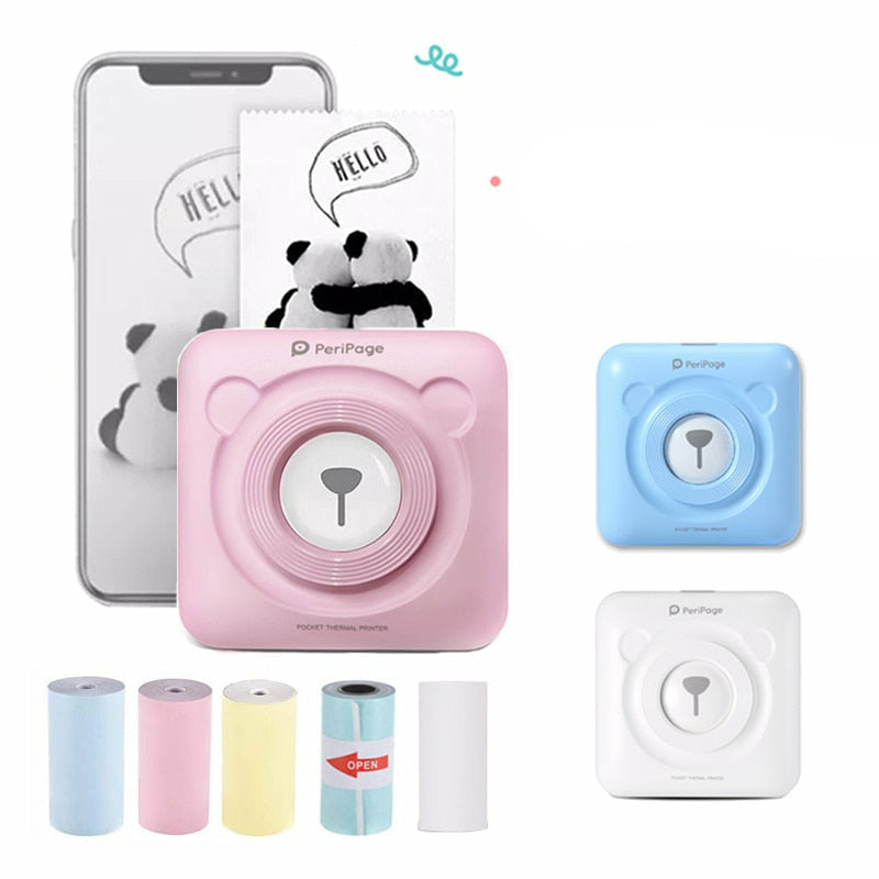 Mini Portable Thermal Printer Bluetooth Android IOS Photo Printer ...