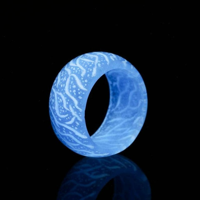 Colorful Luminous Resin Ring Fluorescent Glowing Rings For Men & Women ...