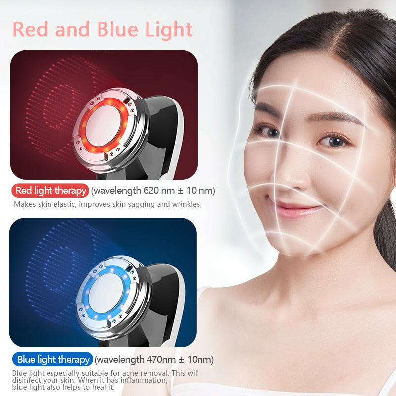 EMS Facial Massager LED light Wrinkle Removal Skin Tightening Device ...