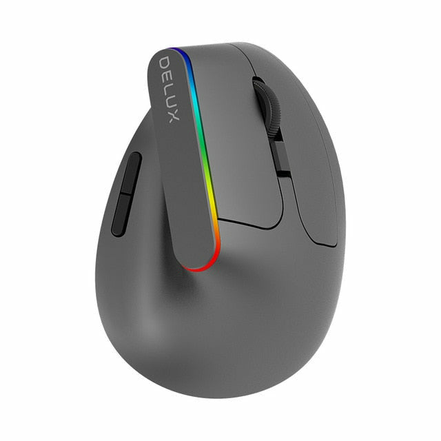 Delux M618C Wireless Gaming Mouse Ergonomic Vertical RGB Optical Mice ...