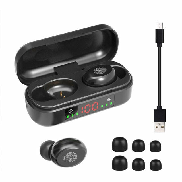 TWS Wireless Earphones Bluetooth 5.0 9D Bass Stereo Waterproof Earbuds ...