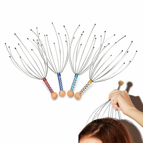Head Relax Massager Anti-Stress Pain Relief Octopus Scalp Relax Tools ...