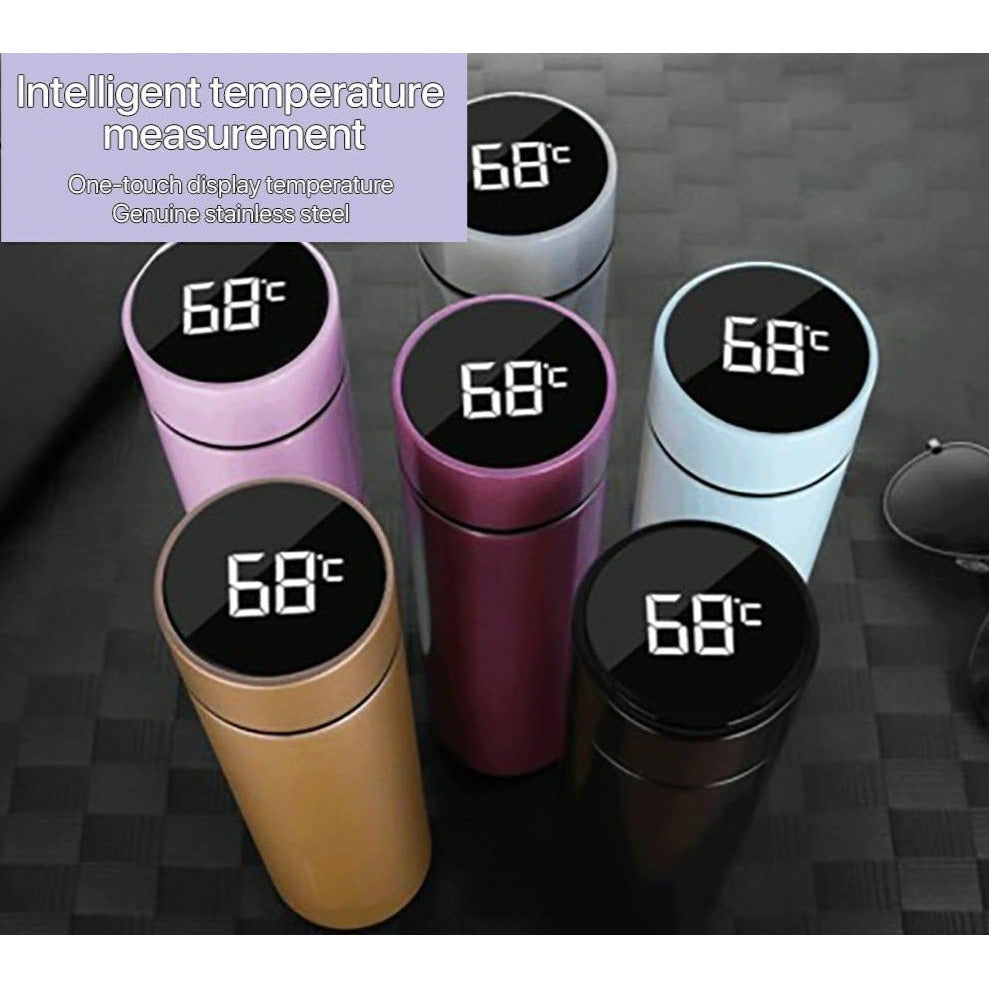 Intelligent Stainless Steel Thermos Bottle Cup Temperature Display Vac ...