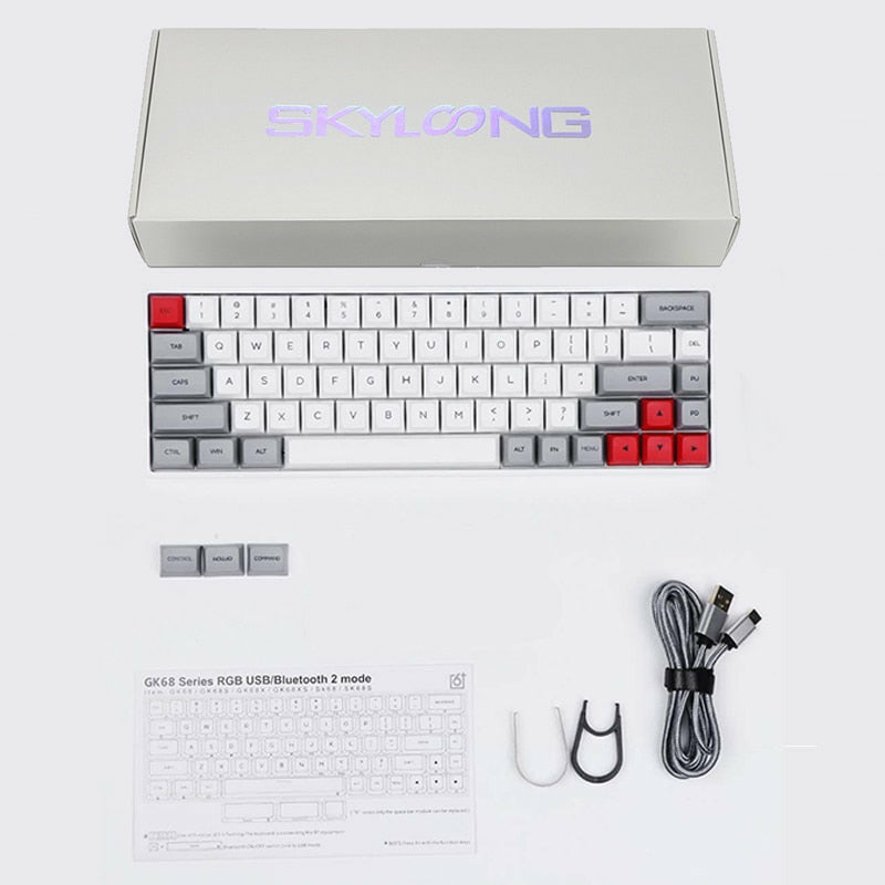SK68 PCB Mechanical keyboard Wireless Swappable ABS Gaming Keyboard ...