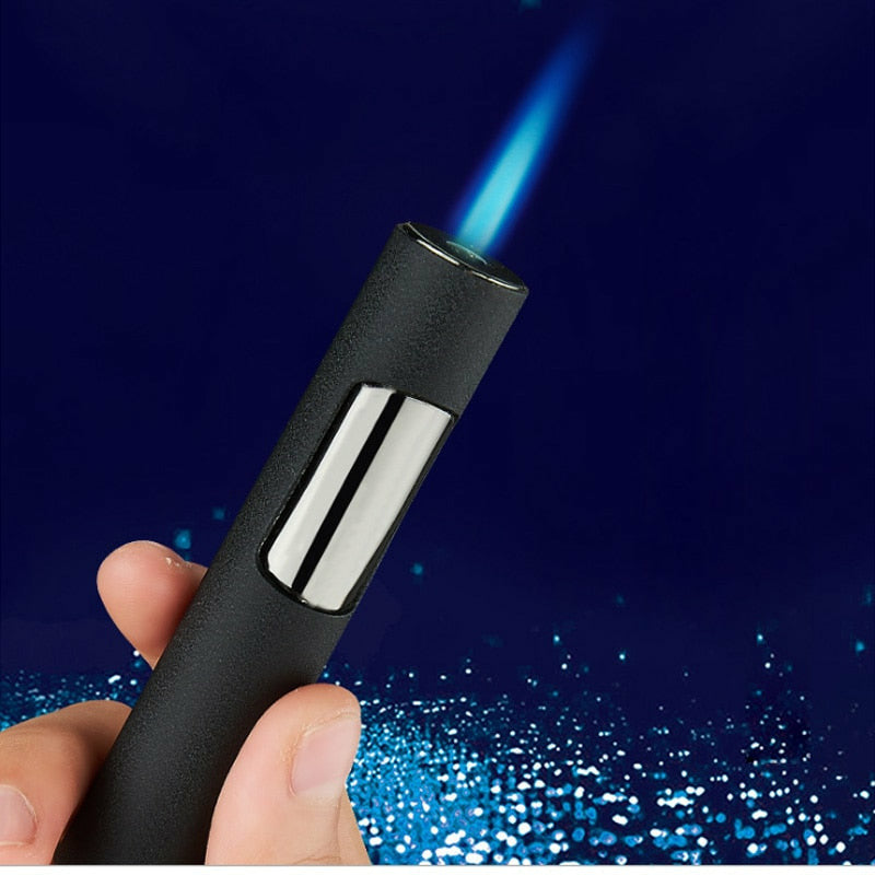 Unique metal Jet Lighter Adjustable Butane Gas Blue flame Lighter ...