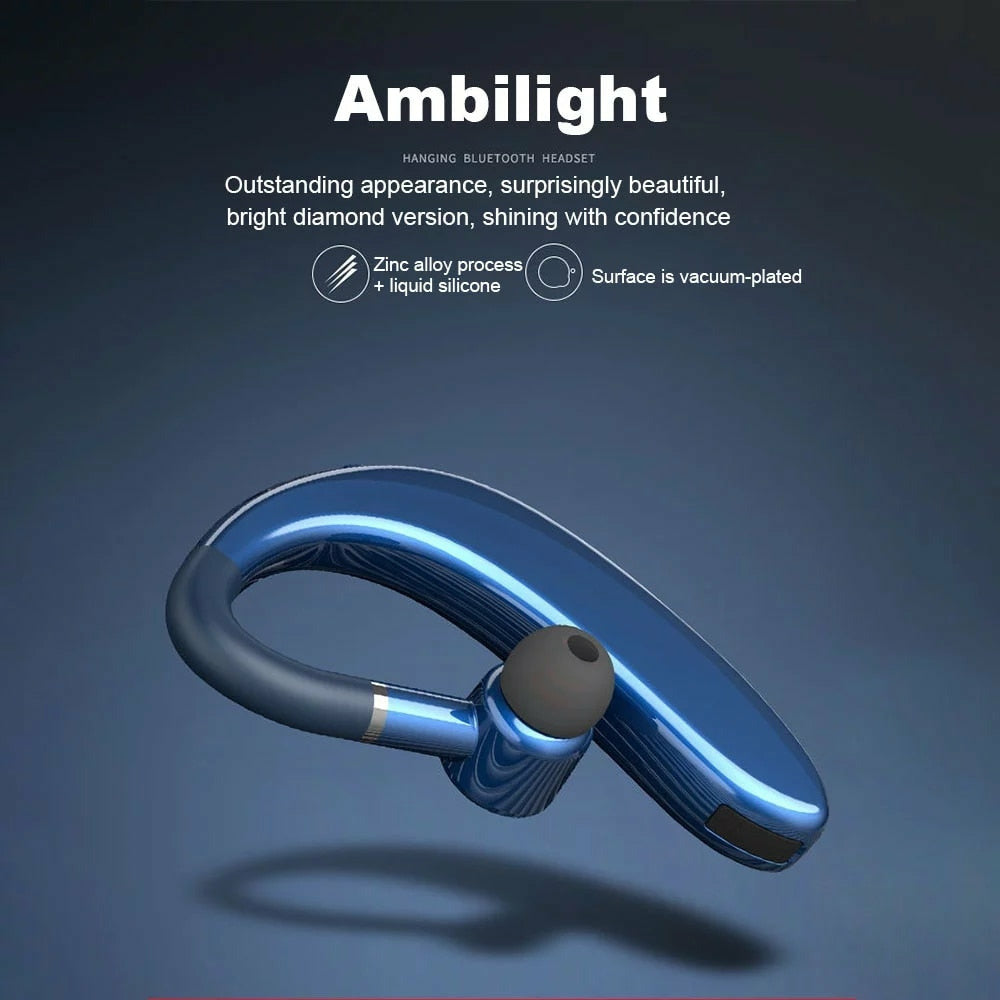 Wireless Bluetooth Headset Hands-Free Ear-Loop All Compatible Headset ...