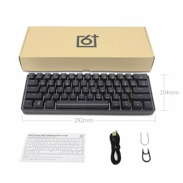60% Mechanical Keyboard USB Wireless RGB Backlight Gaming Keyboard ...