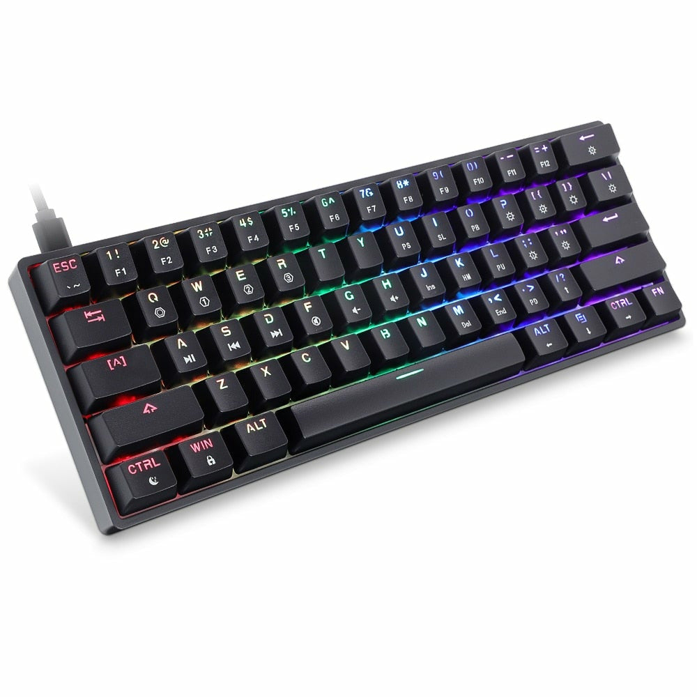 GK61 61 Key Mechanical Keyboard USB Wired LED Backlit Gaming Keyboard ...