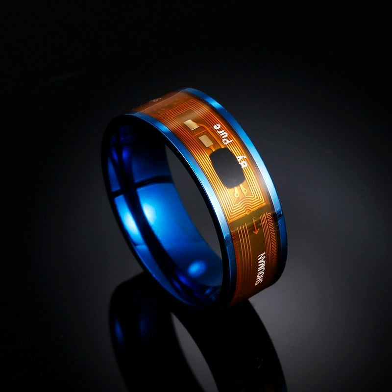 Fashion NFC Smart Digital Ring Couple Stainless Steel Rings Jewelry ...