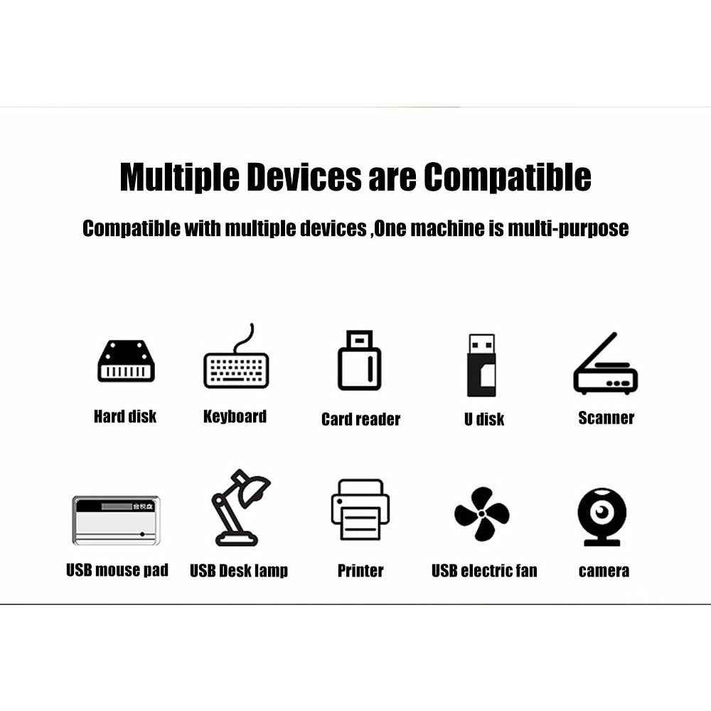 Wireless 3 in 1 USB 3.0 Hub Adapter Computer USB 2.0 3 Ports Splitter ...