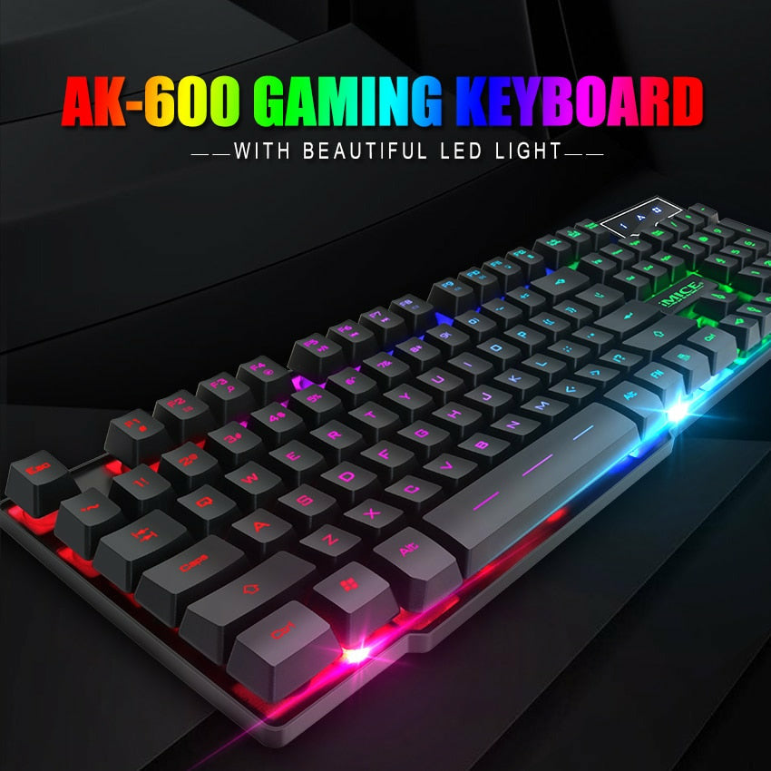 Gaming Keyboard Wired 7 Colors LED for Desktop Laptop | Atom Oracle
